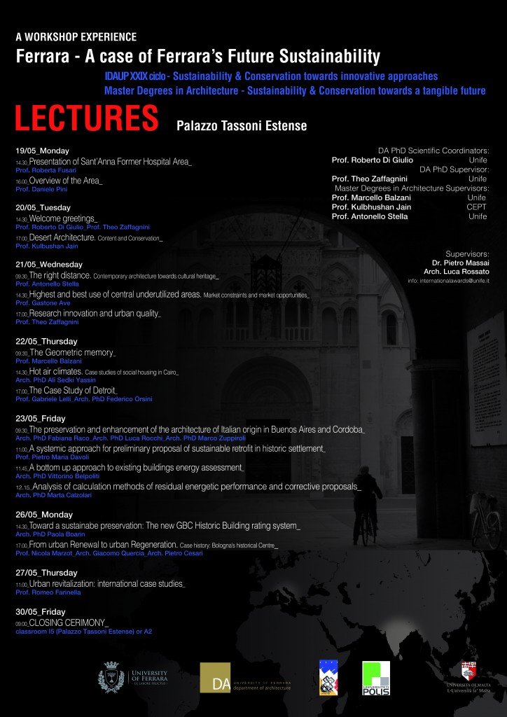 Performa Architettura + Urbanistica » Programma Workshop Italia TOTALE